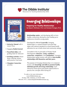 Emerging Relationships - The Dibble Institute